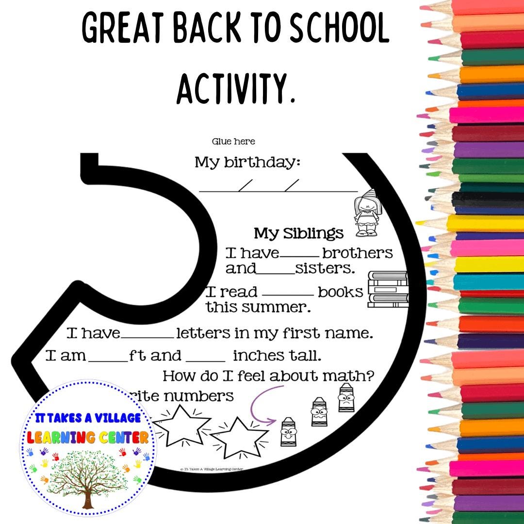 3rd Grade Math All About Me Ice Breaker (printable) - Etsy