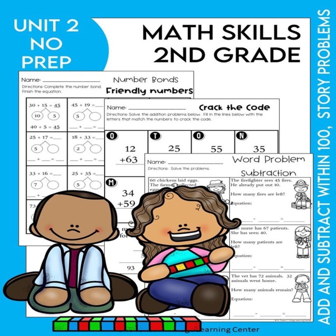2nd Grade Math Problems Worksheets Illustrative Mathematics - Etsy