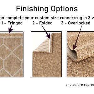 MARY Cool Scalloped Custom Jute Sisal Rugs Runner for Hallway Kitchen ...