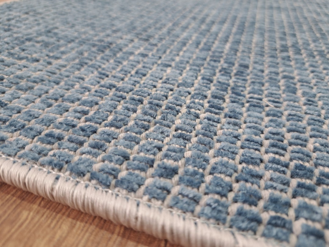 AZURE Custom Rug Runner - Checkered Solid Cool Rugs for Home Decor ...