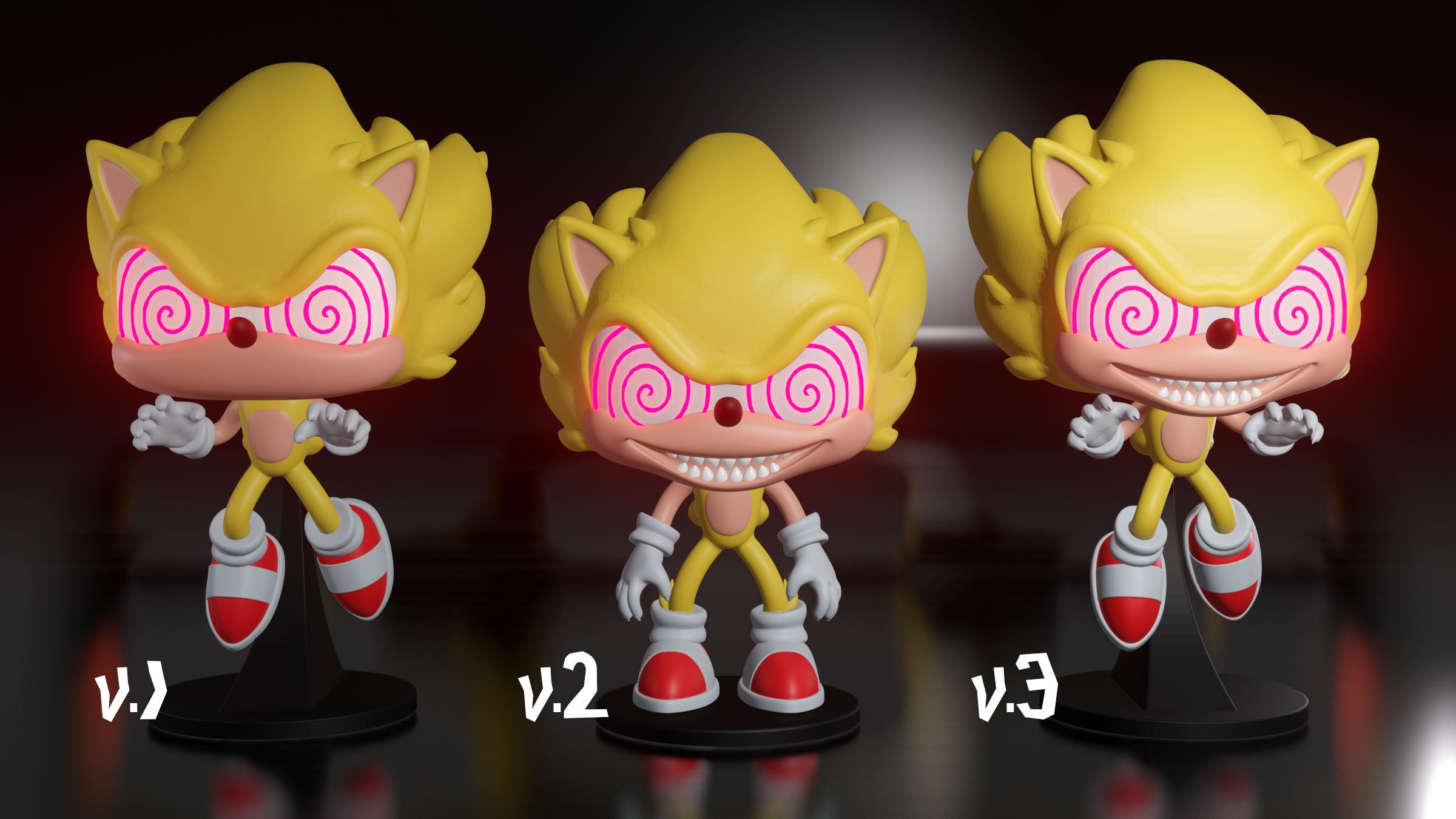 Custom Sonic the Hedgehog Funkos Set 1 Super Sonic Amy - Etsy