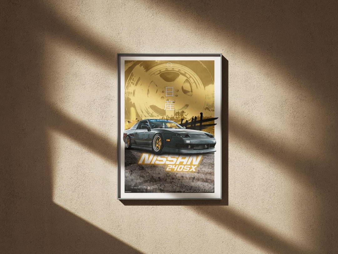 Nissan 240SX | JDM Car Art | Car Enthusiast Wall Art | A4 | Digital ...