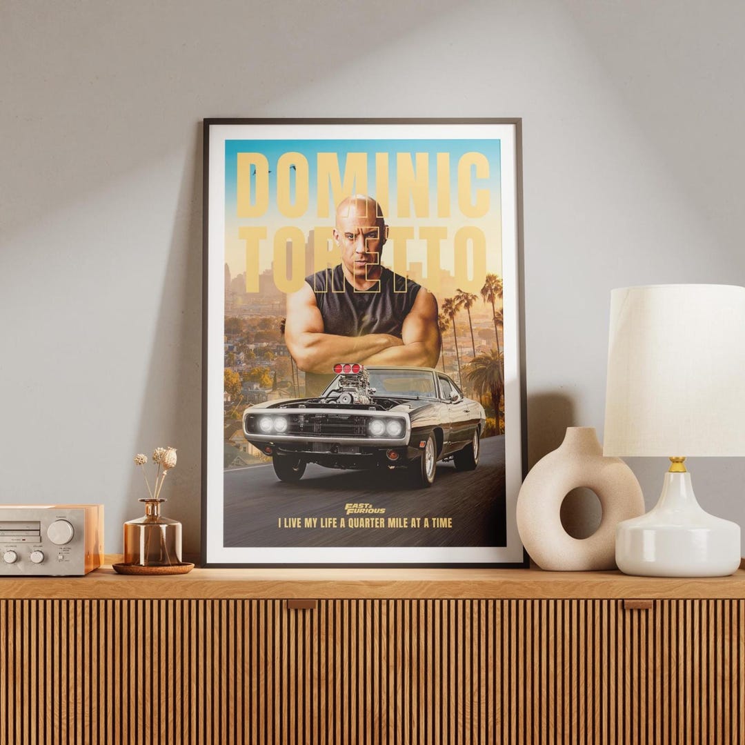 F&F Dominic Toretto Charge | Fast and Furious Car Art | Gift | Move/car ...