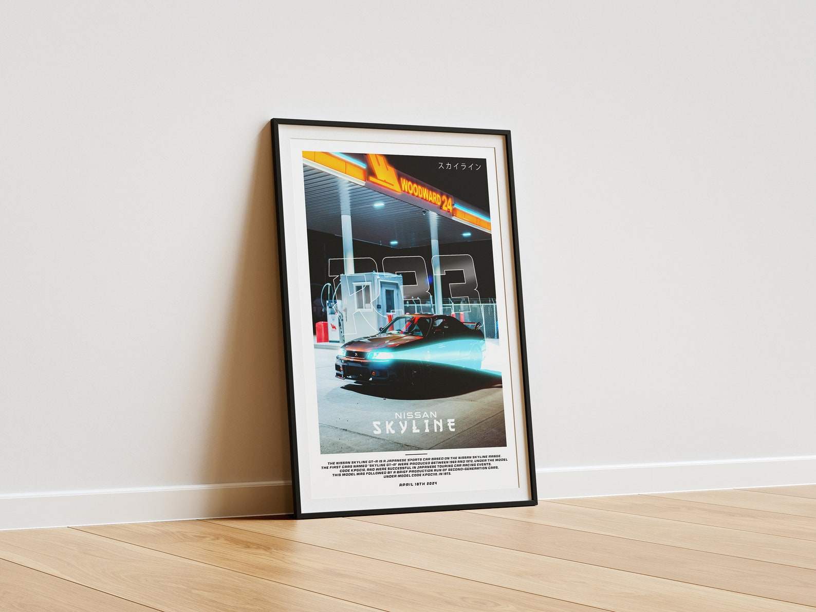 Nissan R33 GTR Poster | Neon Poster | GTR Car Art | Car Enthusiast Wall ...
