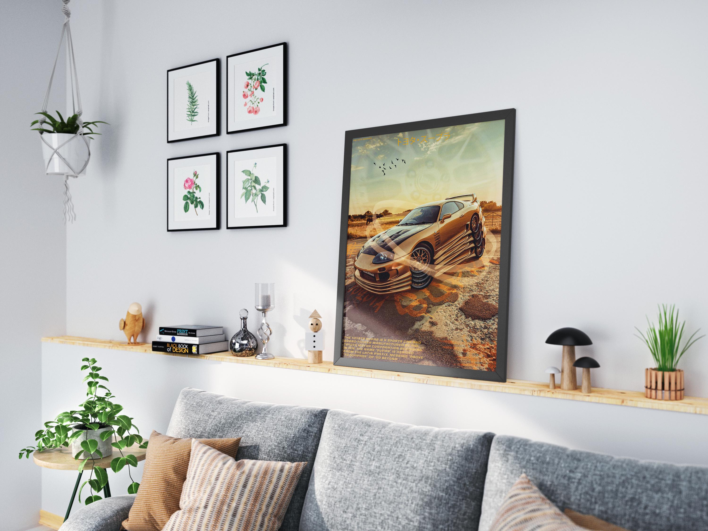 Toyota Supra | Classic Supra Car Art | Car Enthusiast Wall Art | A4 ...