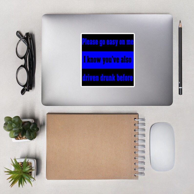 Drunk Driving Thin Blue Line Sticker: Square - Etsy