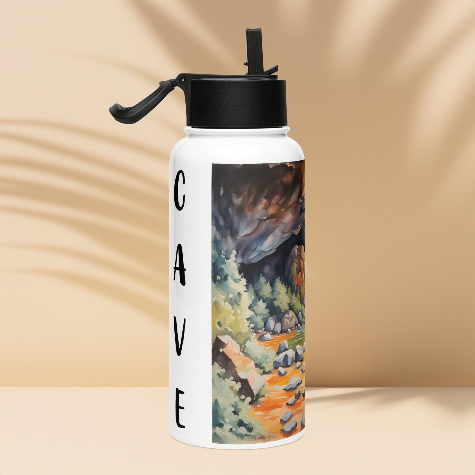 Goon Cave Stainless Steel Water Bottle With a Straw Lid - Etsy