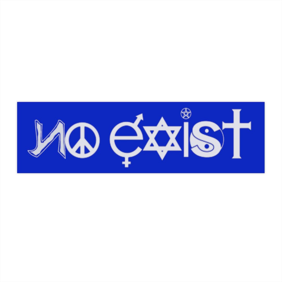 No Exist Bumper Sticker - Blue - Etsy