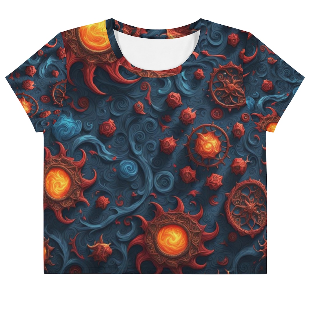 Blood Rose All-over Print Crop Tee for Womens - Etsy UK