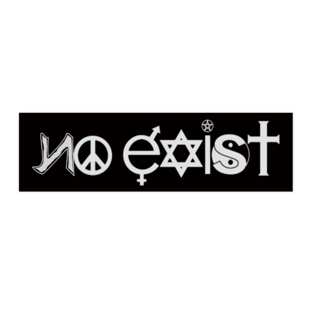 No Exist Bumper Sticker - White - Etsy