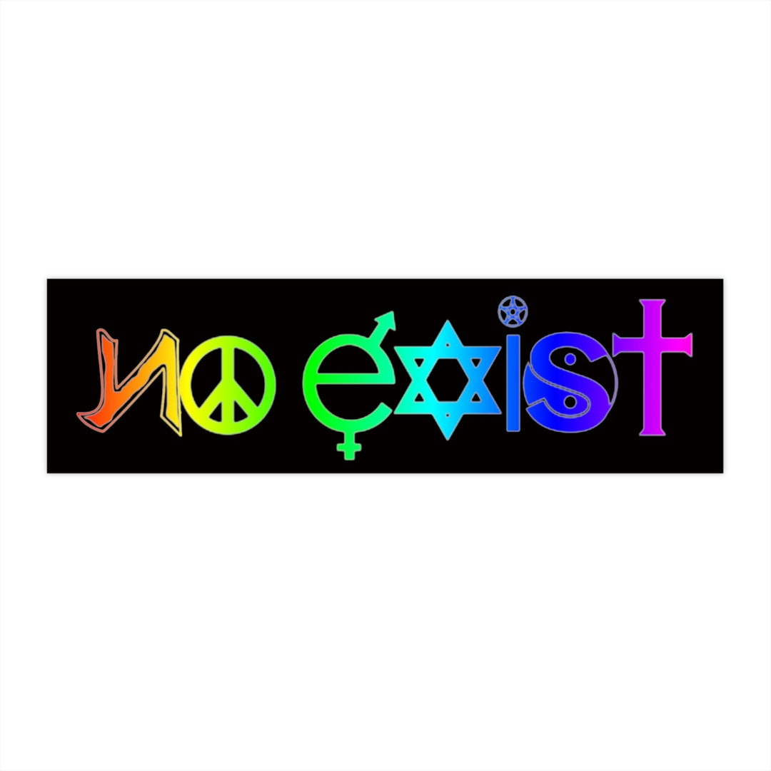 No Exist Bumper Sticker - Rainbow - Etsy