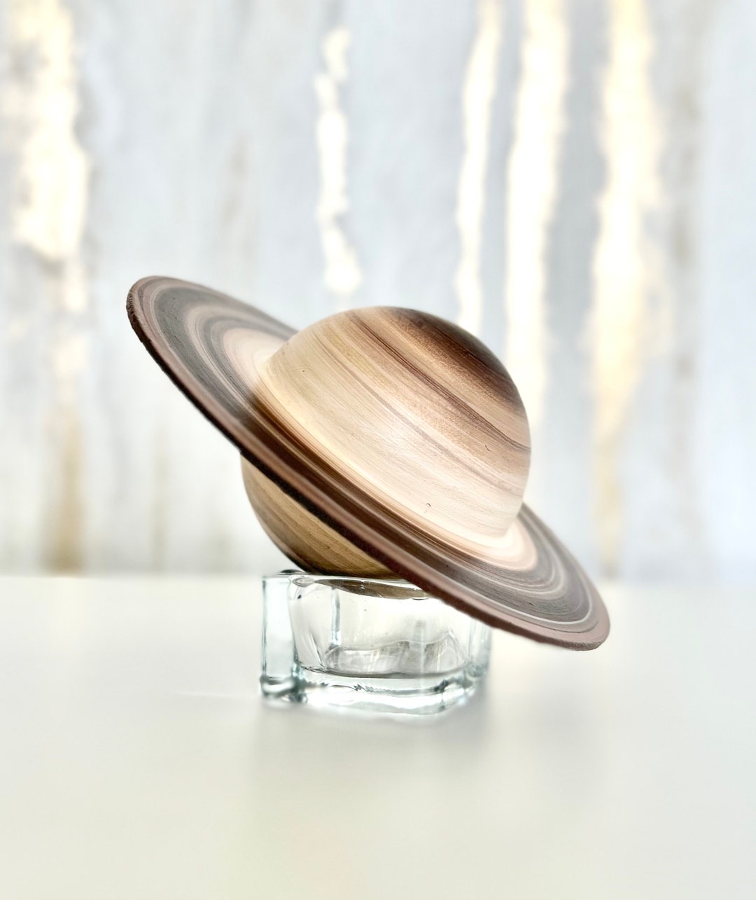 SATURN - Hand-painted, High-finished Planet SATURN on 3 Inches Wooden ...