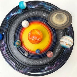 High Finish Hand-painted Wooden Solar System Set/limited Edition Space ...