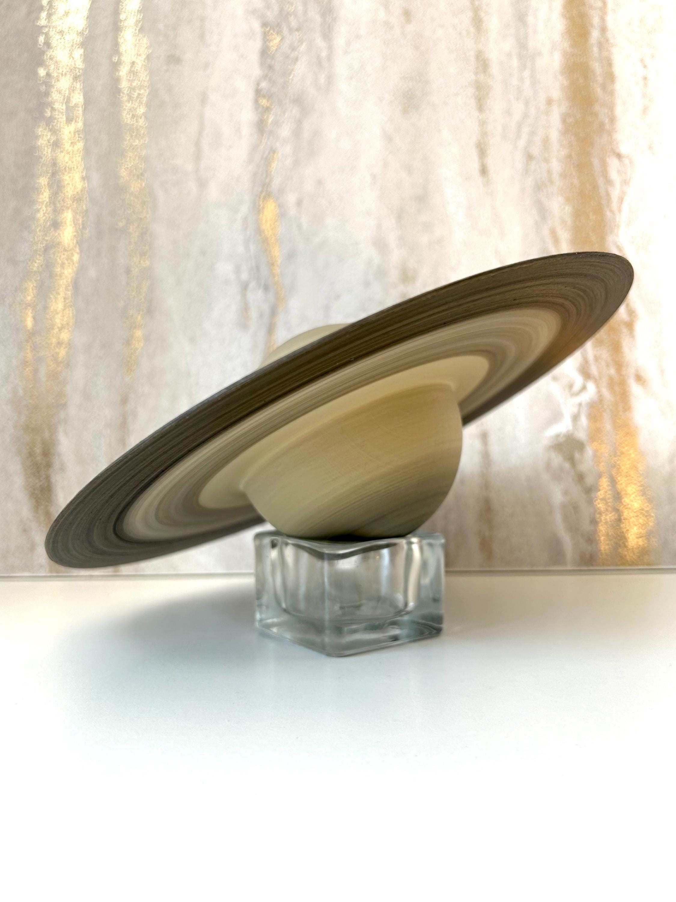 Hand-painted Saturn Sculpture, 3 Inch Walnut Sphere With Ring - Etsy
