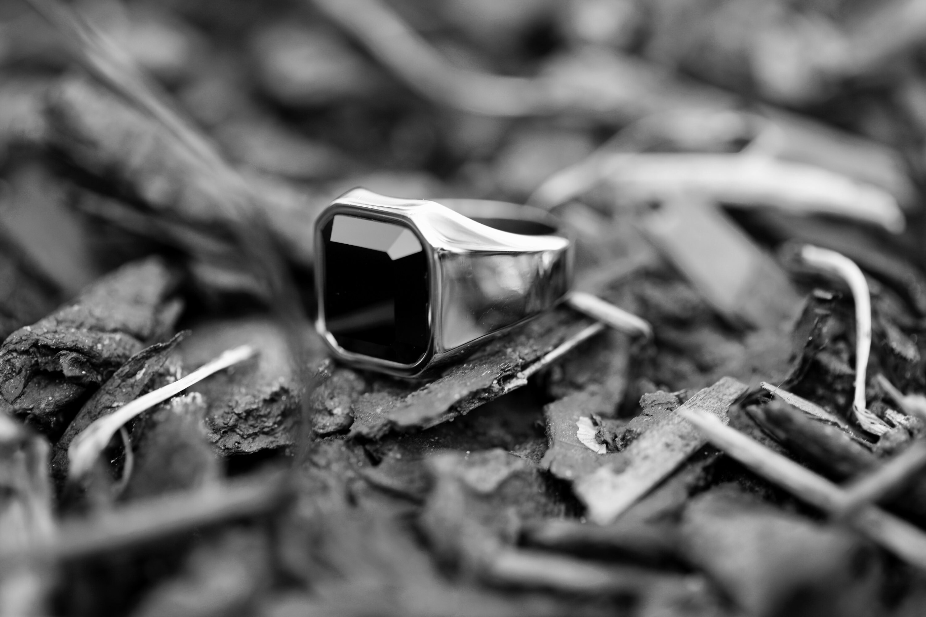 Square Onyx Signet Ring - Etsy