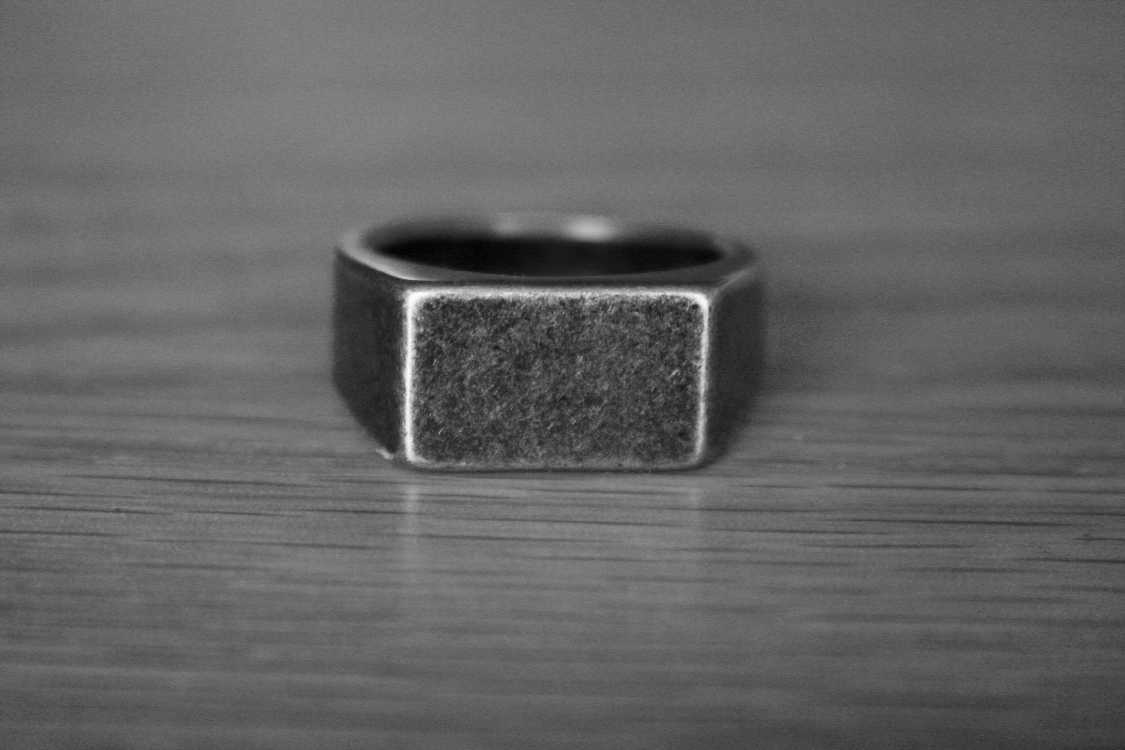 Antique Rectangular Signet Ring - Etsy