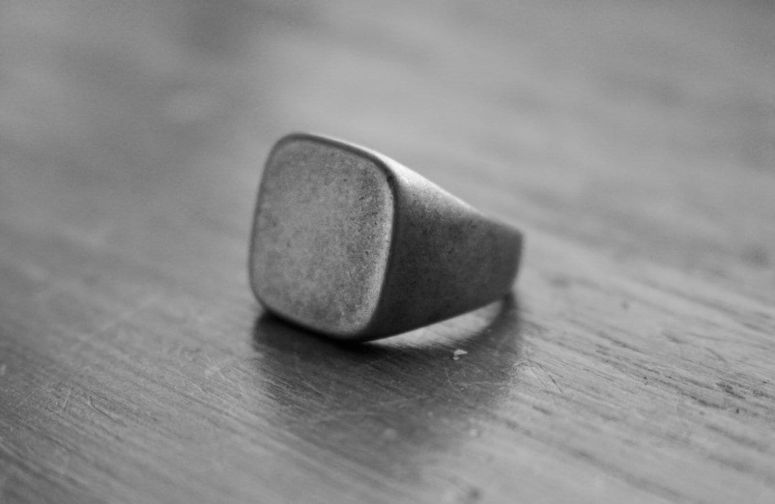 Antique Square Signet Ring - Etsy