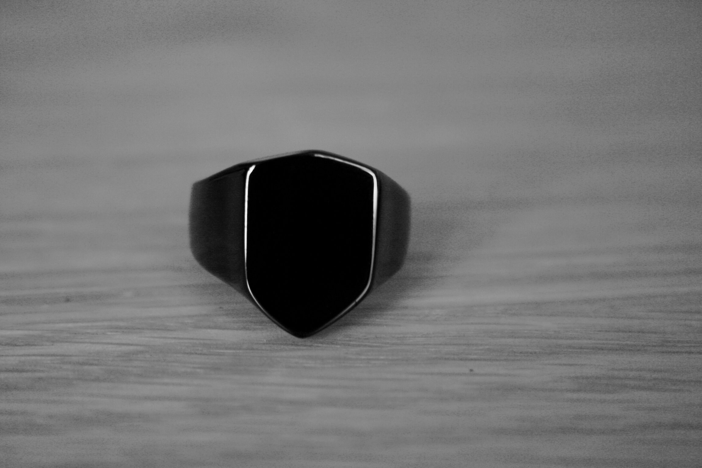 Black Shield Signet Ring - Etsy
