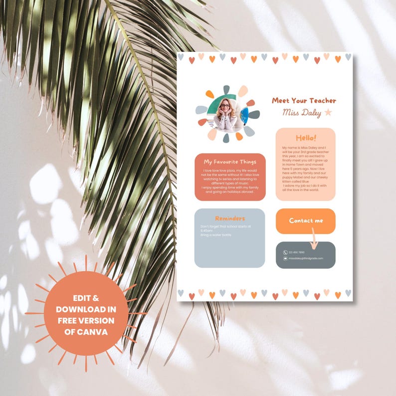 Meet the Teacher, Meet the Teacher Template, Newsletter Template, Meet ...