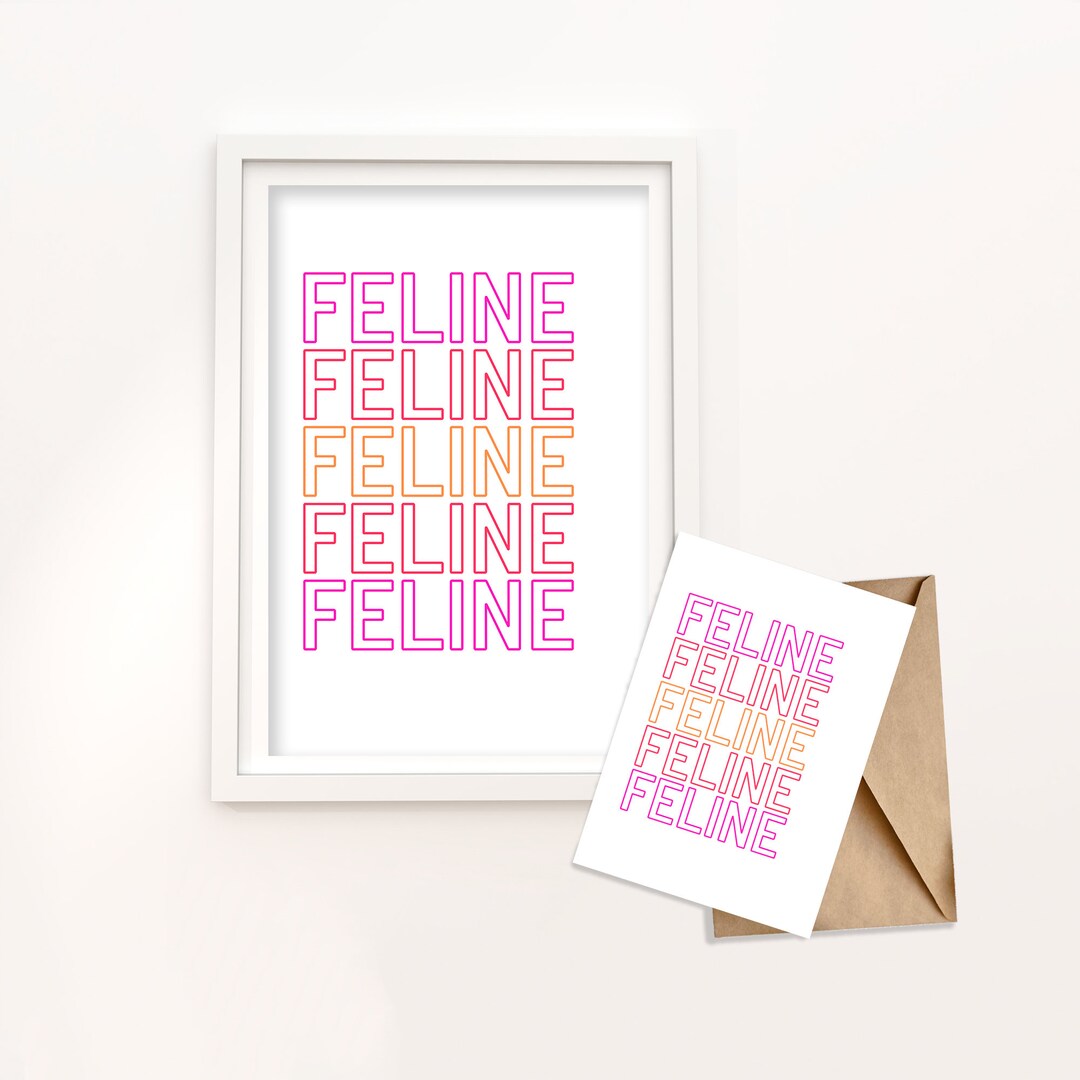 Word Art Cat Print Word Art Print Feline Cat Cat - Etsy