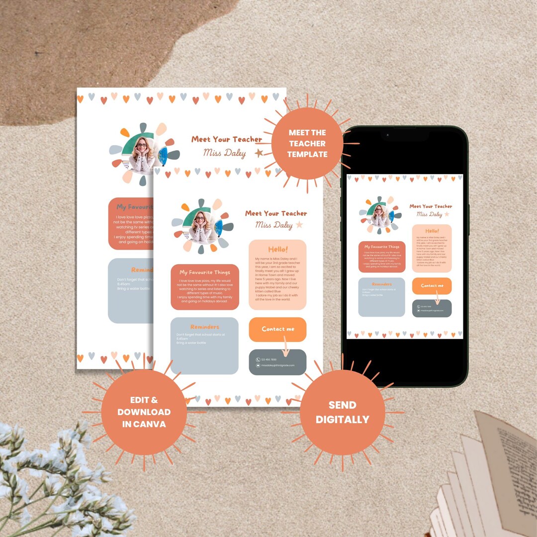 Meet the Teacher, Meet the Teacher Template, Newsletter Template, Meet ...