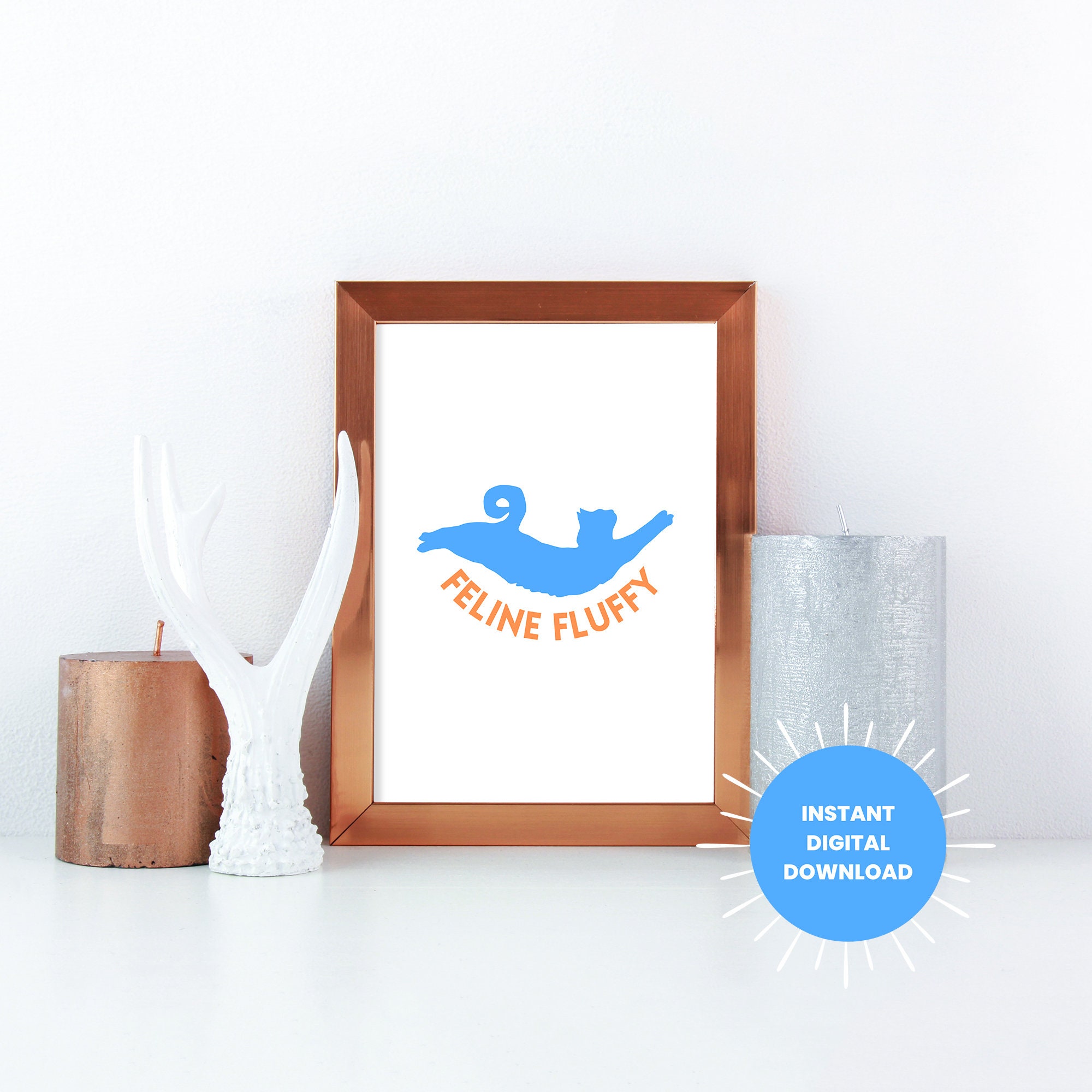 Fluffy Cat Printable Cat Card Word Art Cat Wall Art Gift - Etsy