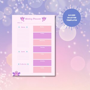 Homeschool Planner, Printable Weekly Planner, Instant Download, Cute ...