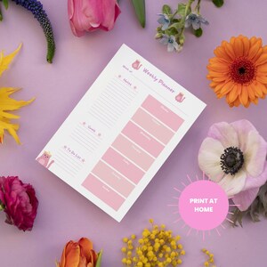 Homeschool Planner, Printable Weekly Planner, Instant Download, Cute ...
