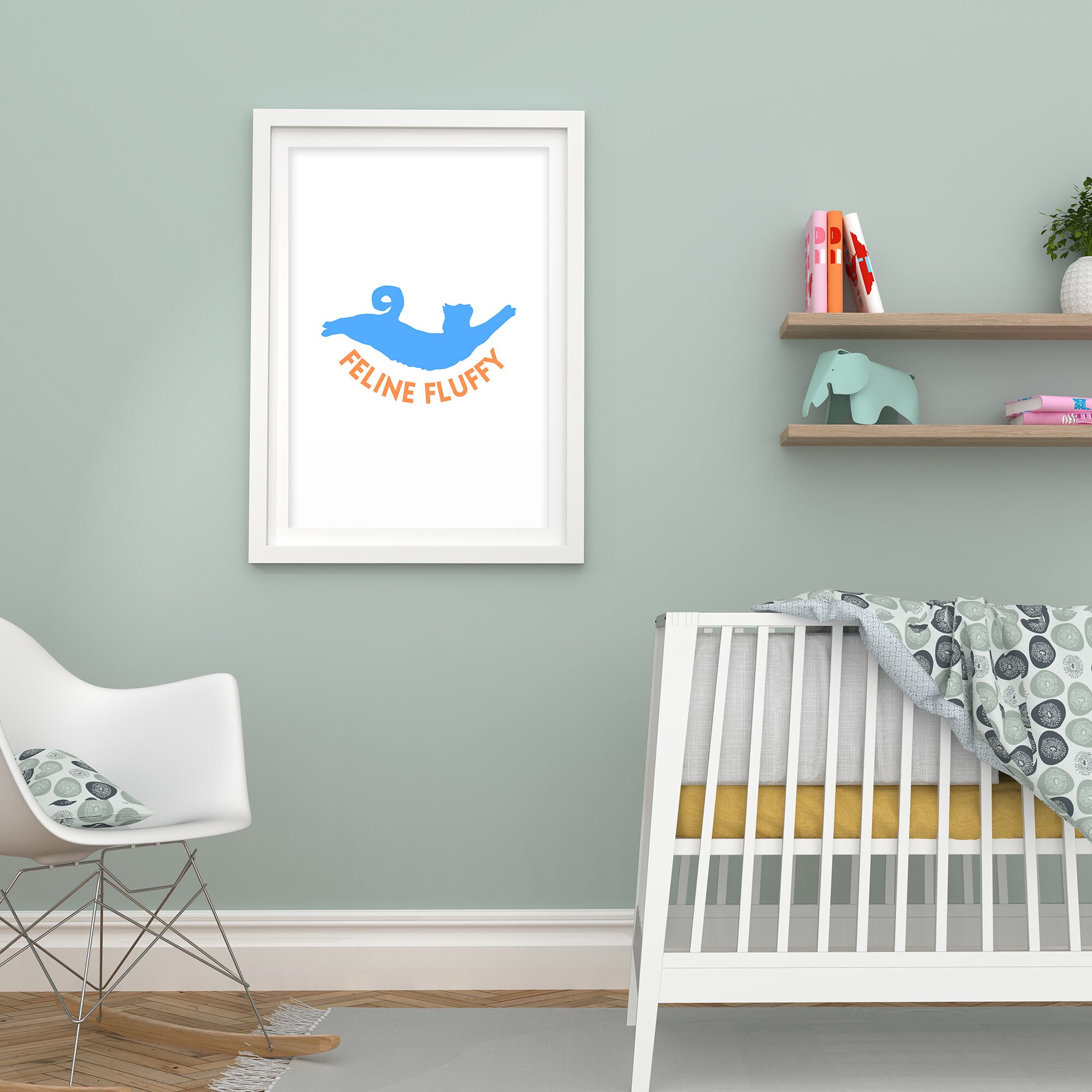 Fluffy Cat Printable Cat Card Word Art Cat Wall Art Gift - Etsy