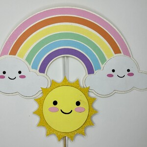 Rainbow Cake Topper, Rainbow Party, Personalized Rainbow Cake Topper ...