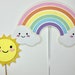 Rainbow Cake Topper, Rainbow Party, Personalized Rainbow Cake Topper ...