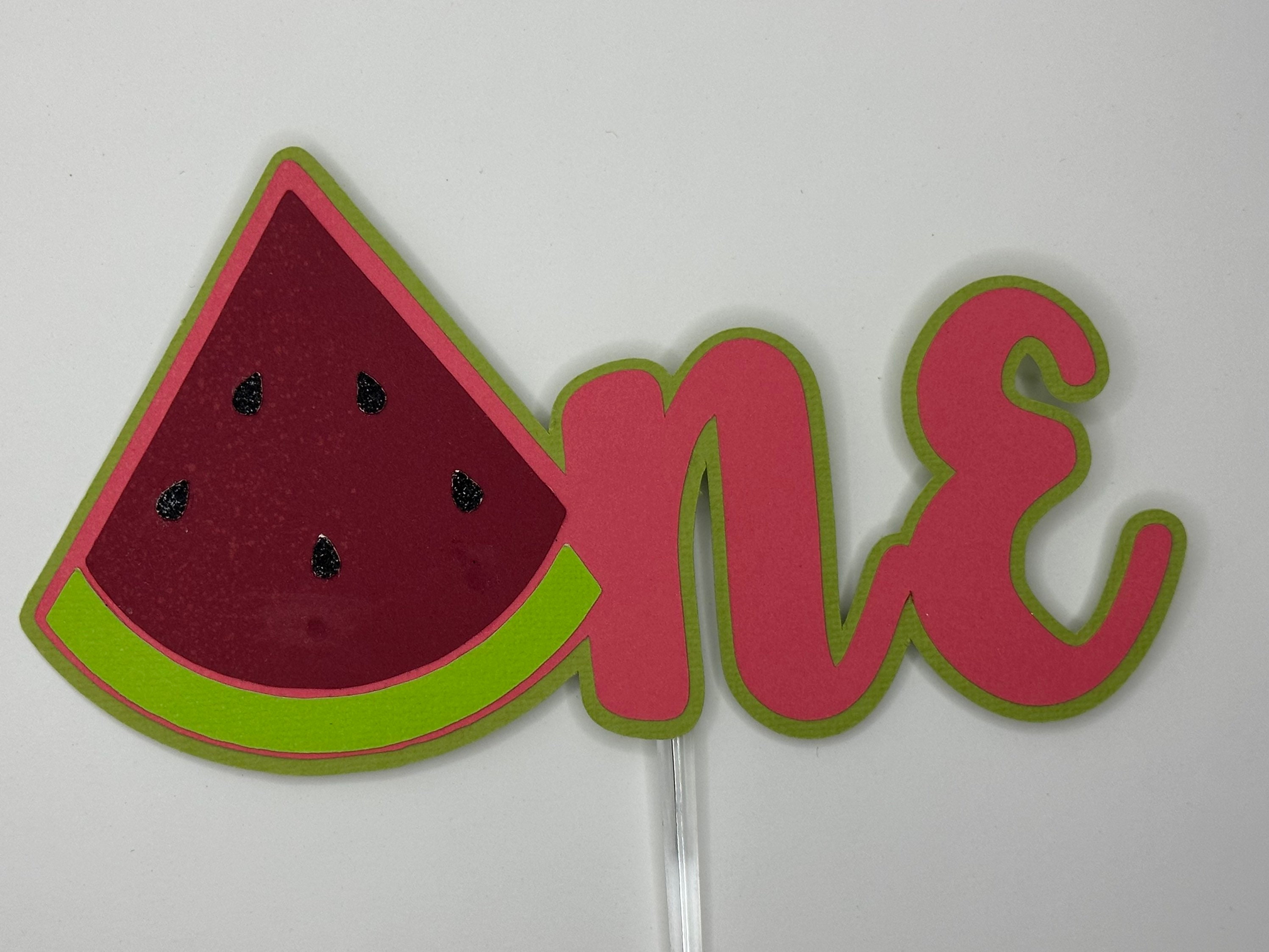 Watermelon Cake Topper, One Cake Topper, Summer Cake Topper, Melon Cake ...