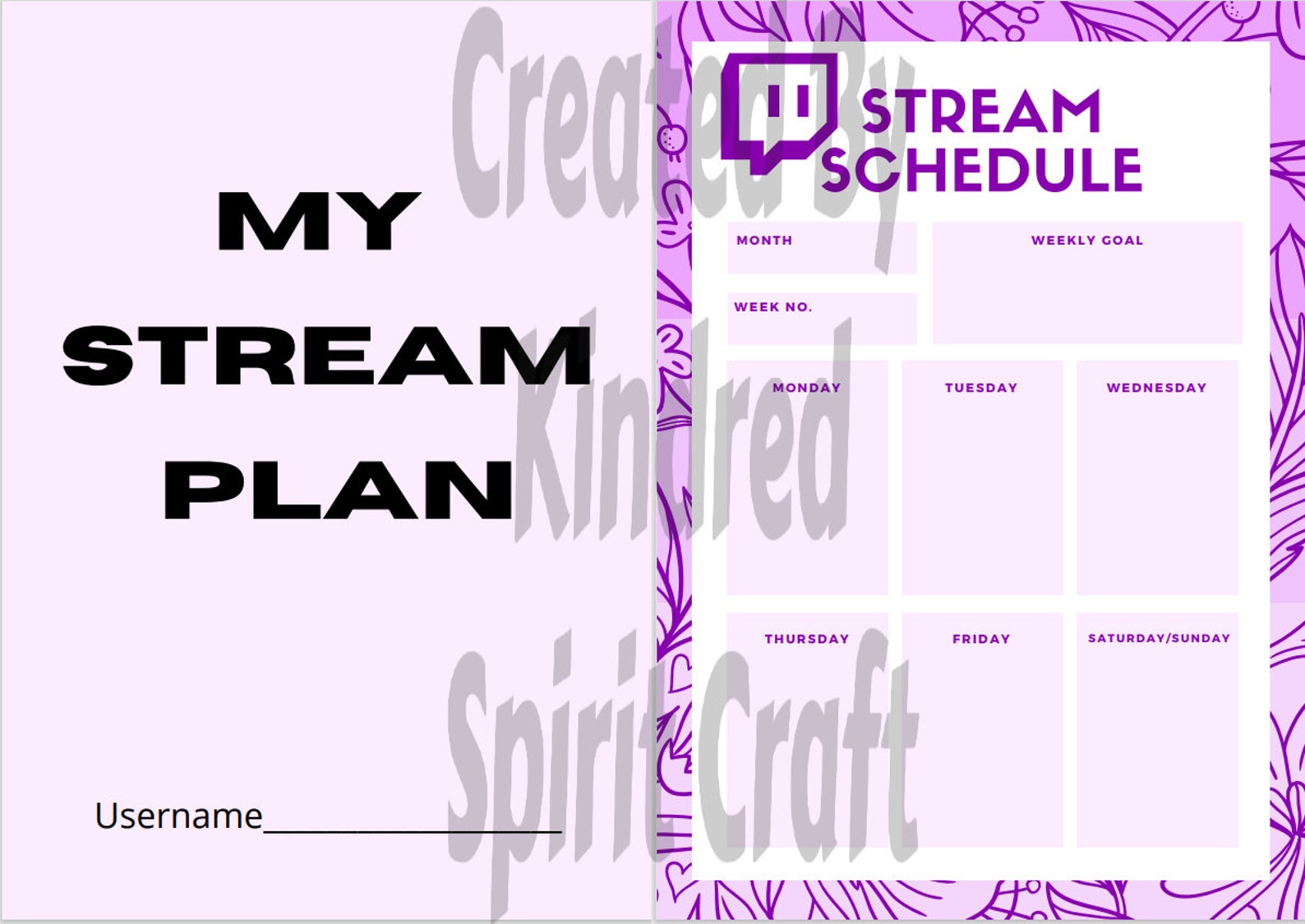 Twitch Streamer Binder Planner PDF File | Etsy Canada