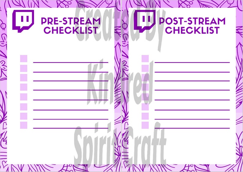 Twitch Streamer Binder Planner PDF File | Etsy Canada