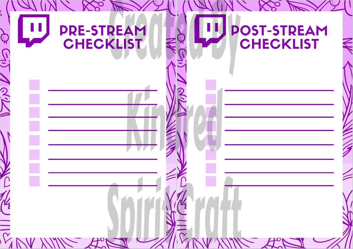 Digital Twitch Streamer Binder Planner PDF File Art & Collectibles ...