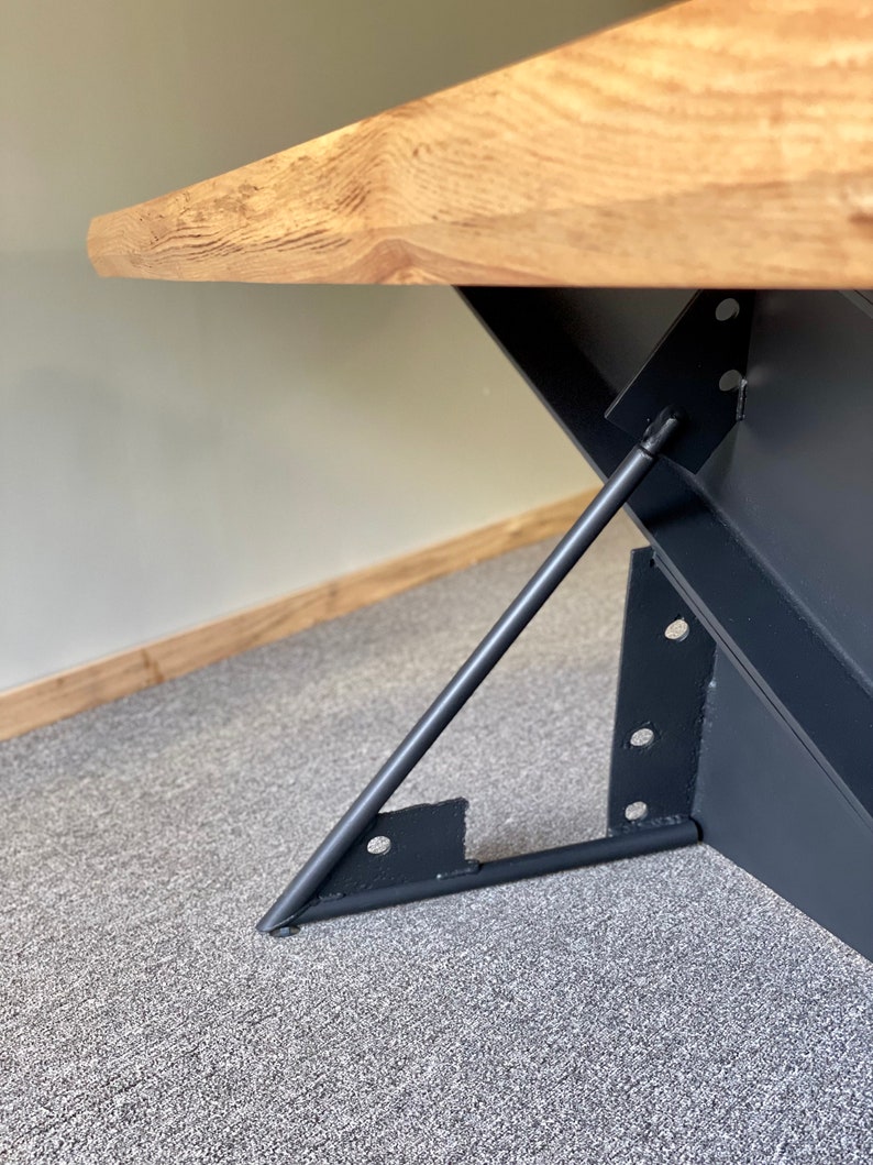 Ash Slab Conference Table With Custom I-beam Base - Etsy