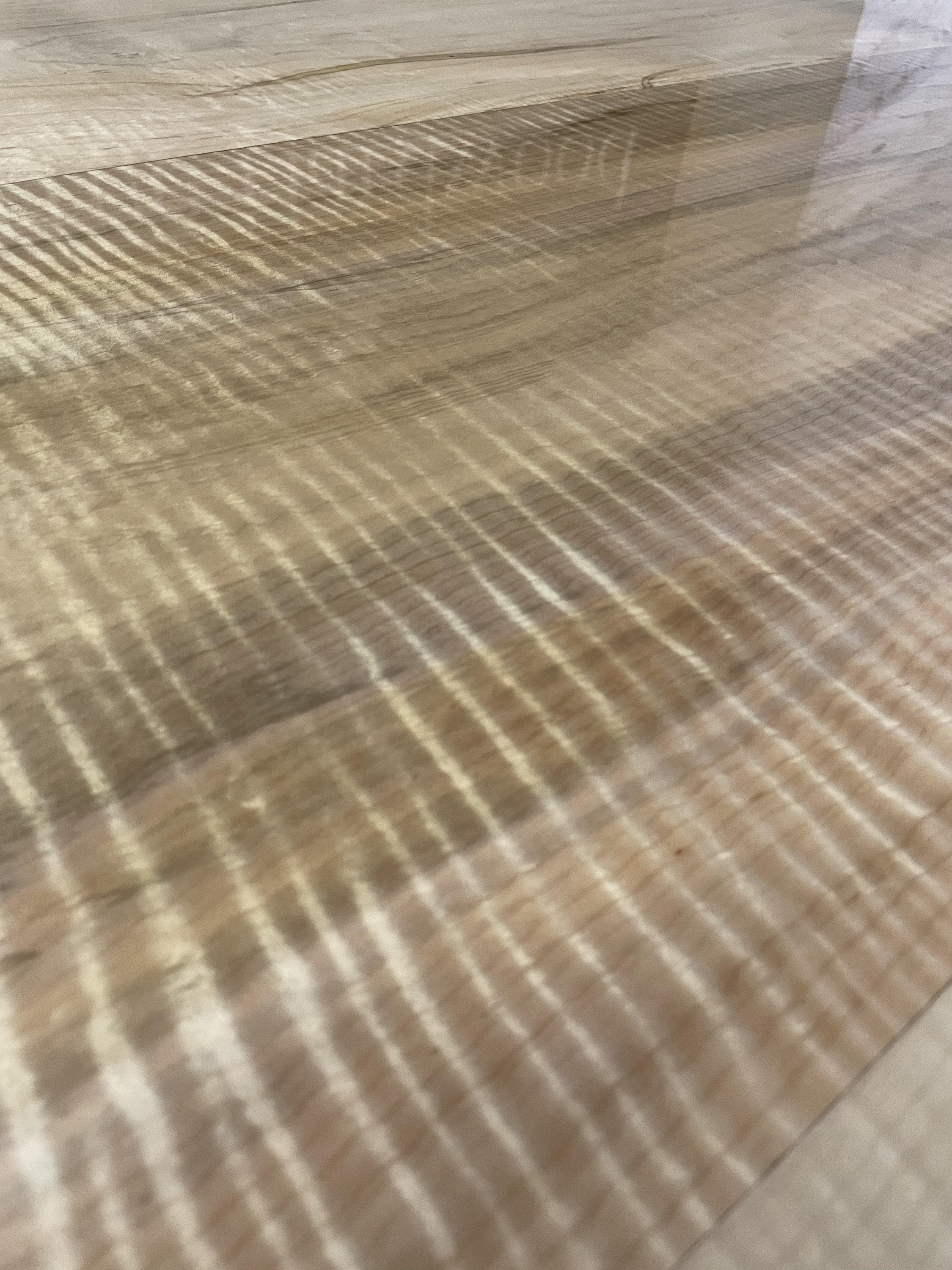 Curly Ambrosia Maple Solid Hardwood Dining Room Table - Etsy