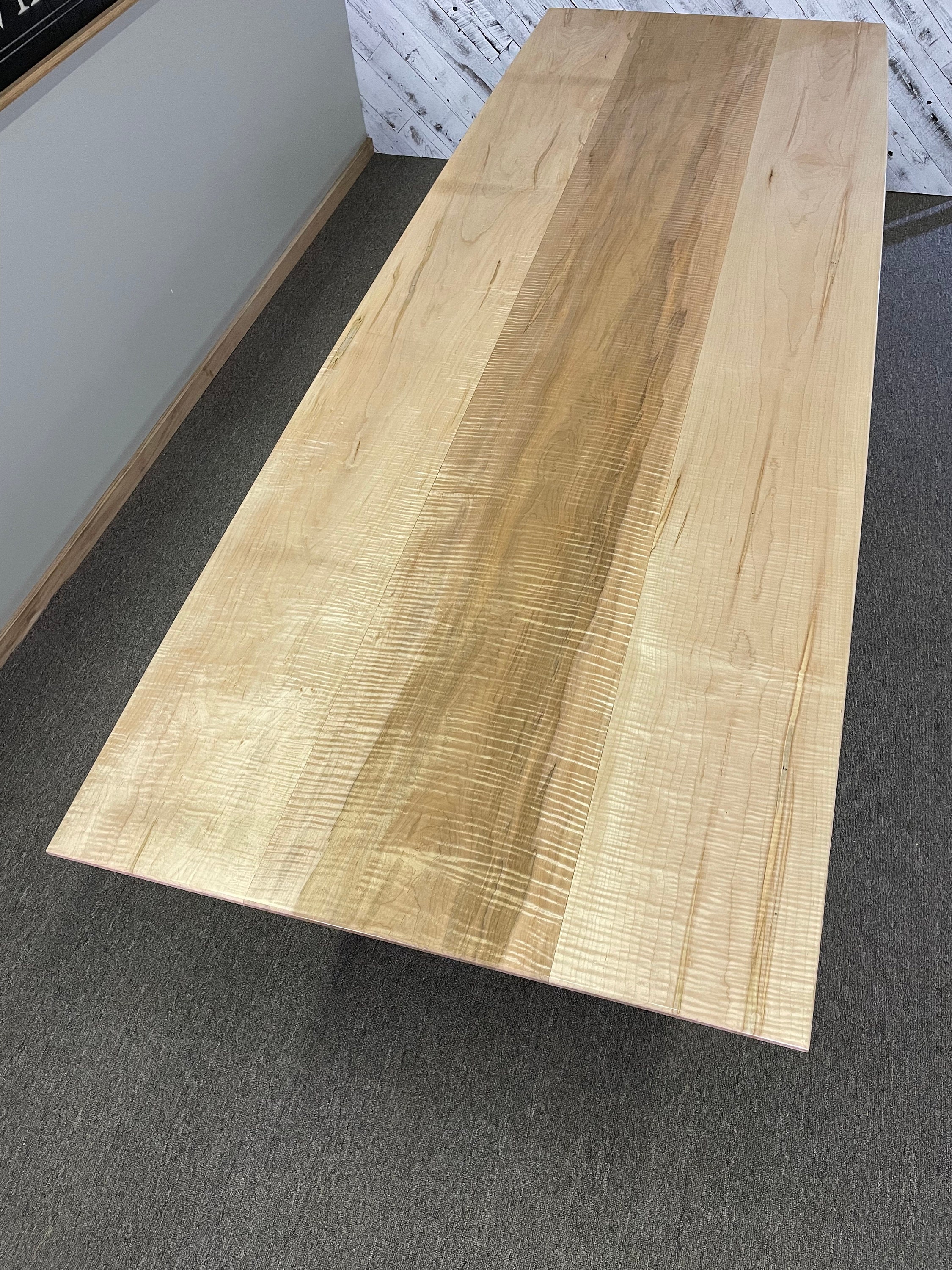 Curly Ambrosia Maple Solid Hardwood Dining Room Table - Etsy