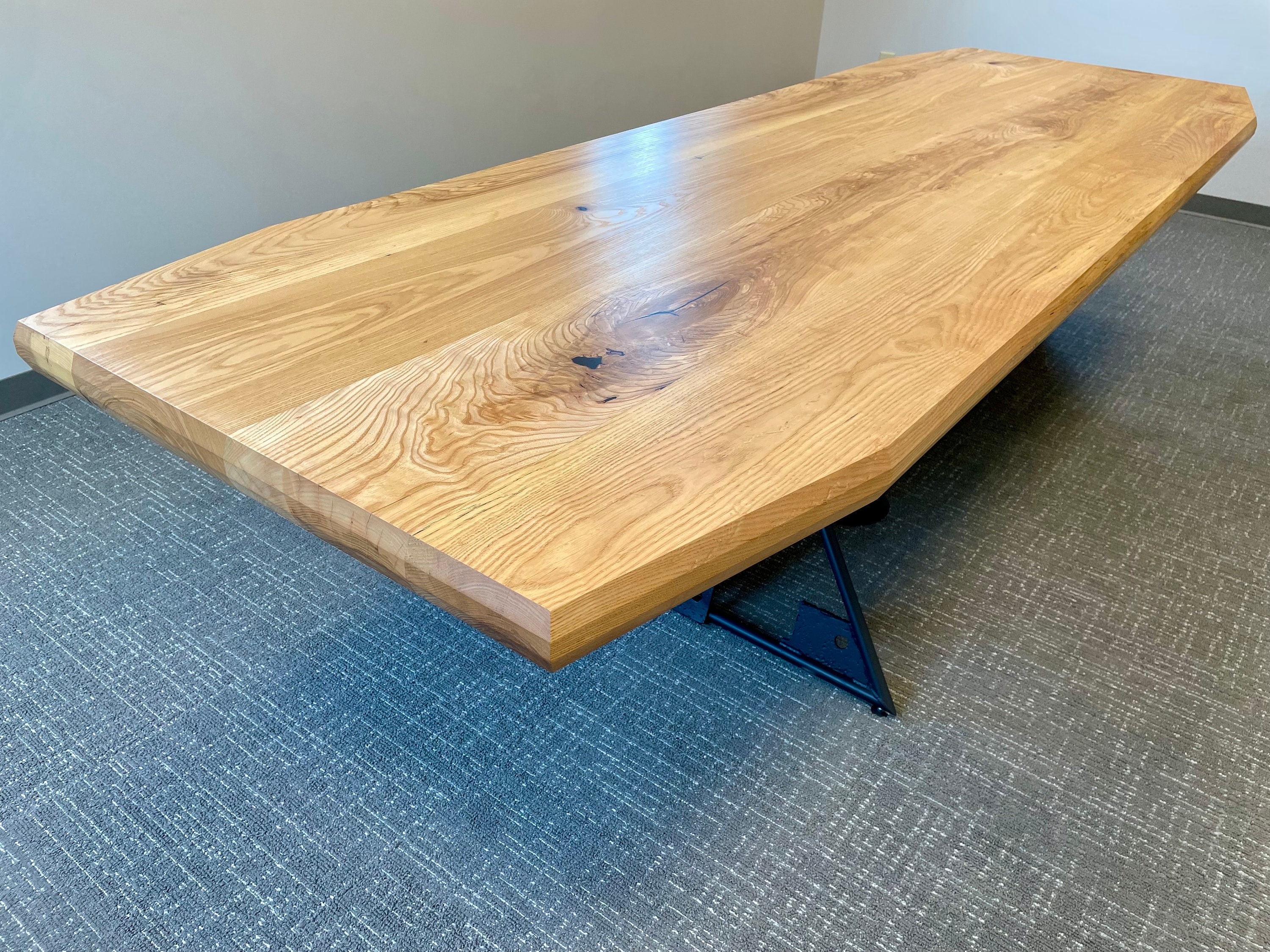 Ash Slab Conference Table With Custom I-beam Base - Etsy
