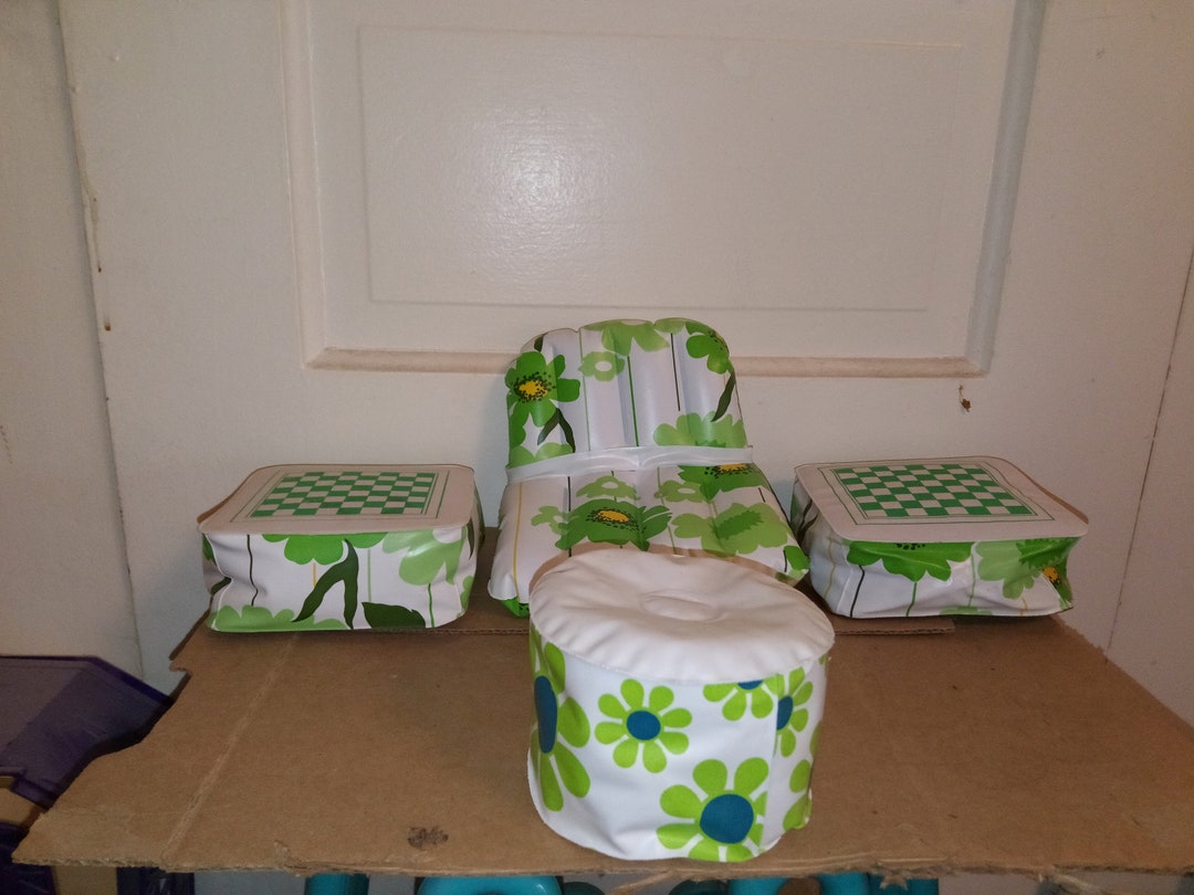 Barbie Vintage 1970s Puff N Play Inflatable Furniture 4 Piece Green - Etsy