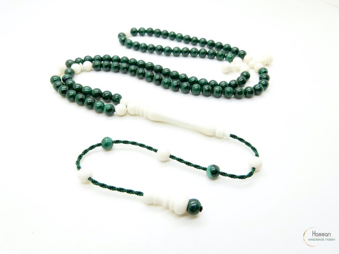 Malachite With Camel Bone Islamic Prayer Beads Tasbih Subha Misbah - Etsy