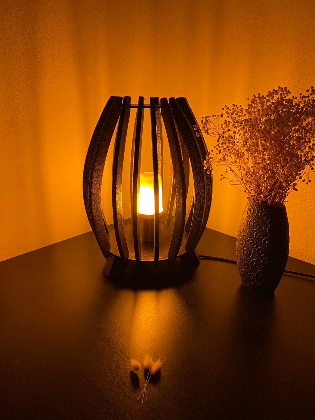 Wooden Cage Floor Lamp Like a Camp Fire Mountain House Lamps - Etsy