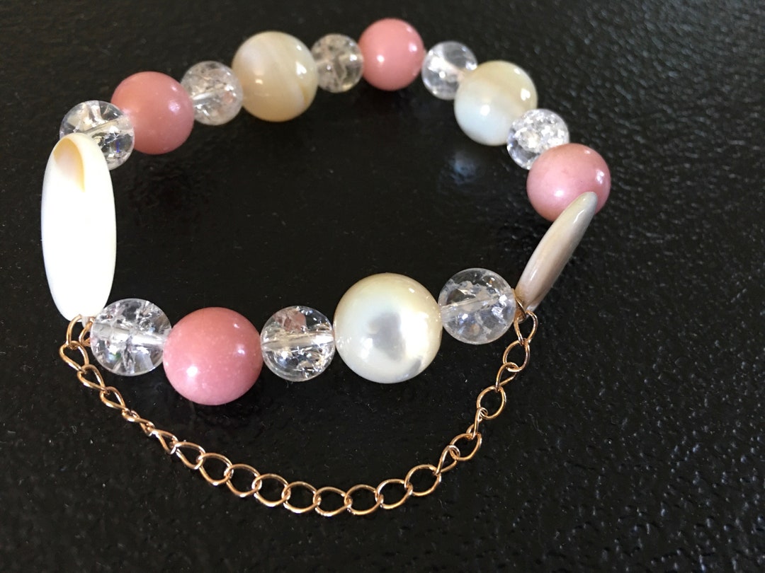 Pink Bracelet Making Kit DIY Make Your Own Pink Opal Bracelet No Skills ...