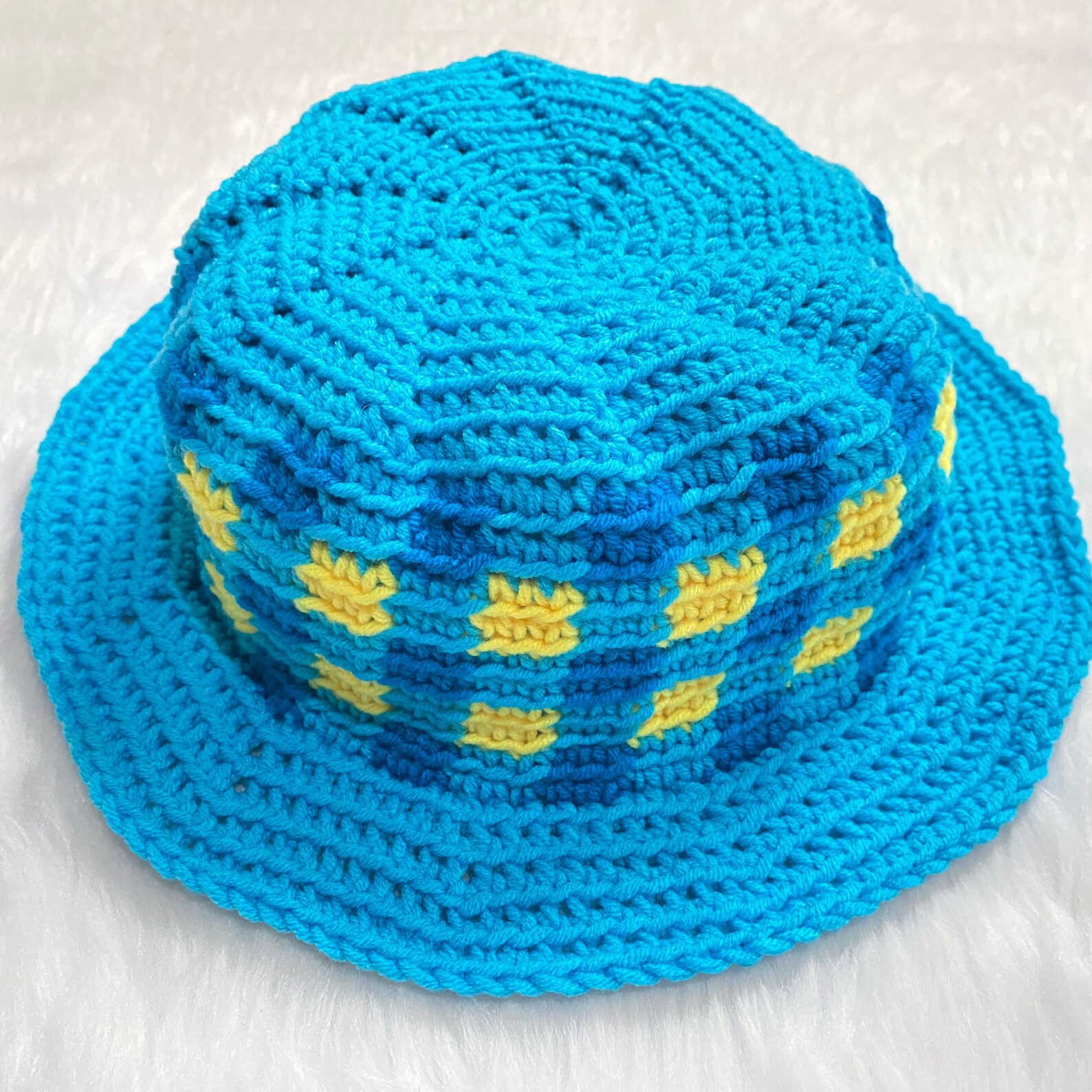 CROCHET HAT PATTERN | Checkered Print Hat - Etsy