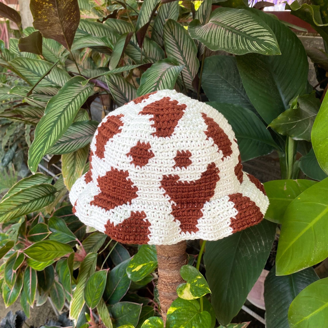 CROCHET HAT PATTERN Cow Print Hat | Etsy