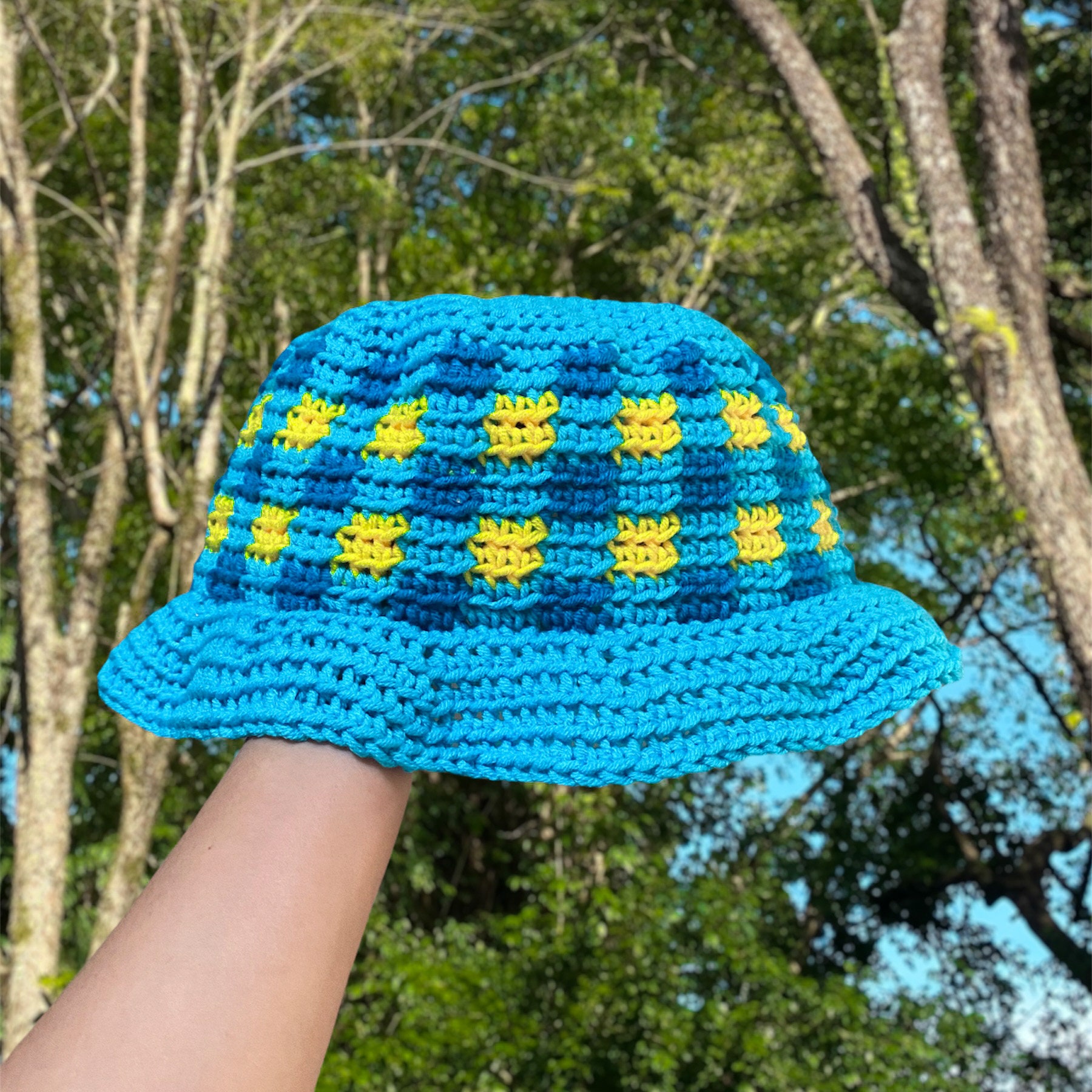 CROCHET HAT PATTERN | Checkered Print Hat - Etsy