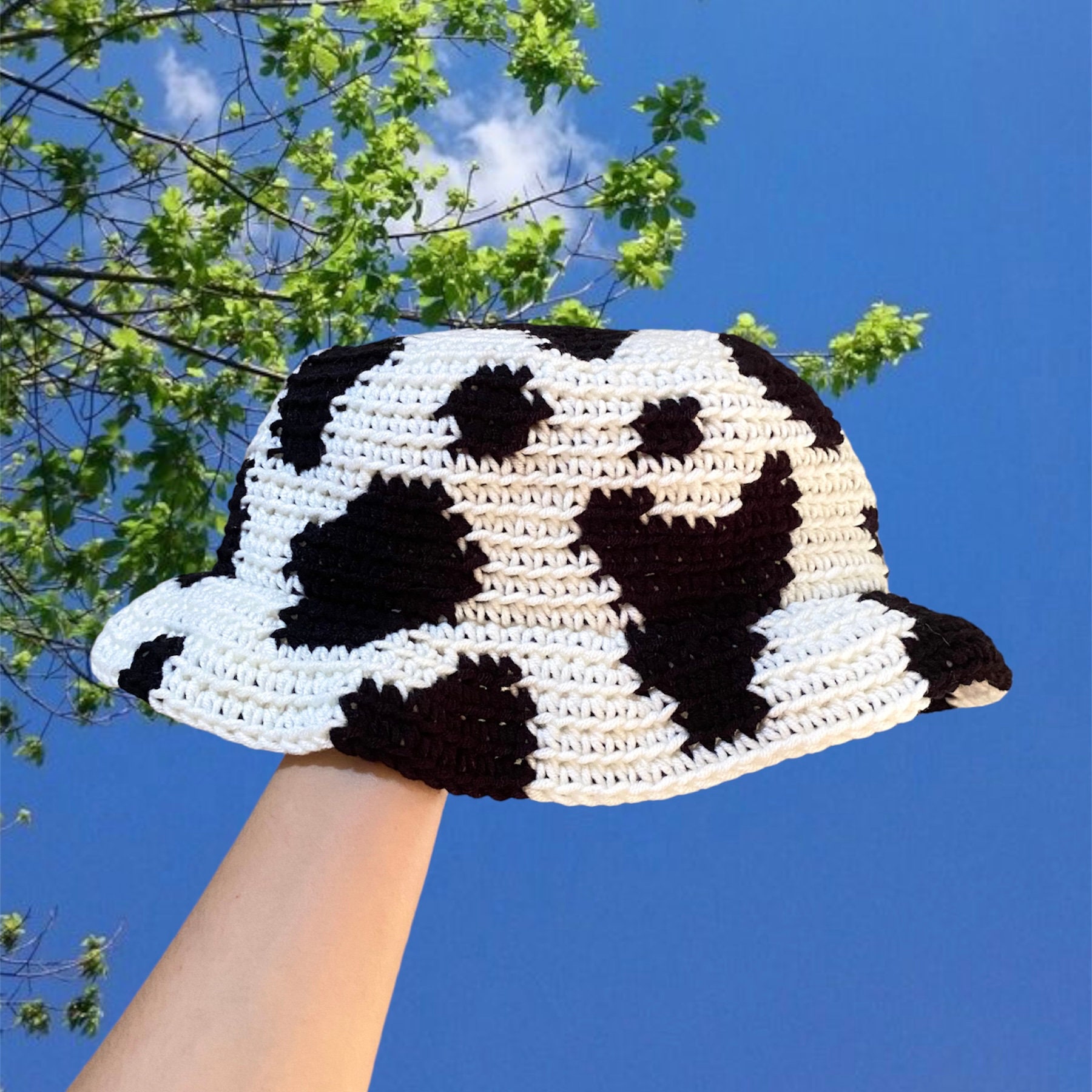 CROCHET HAT PATTERN Cow Print Hat | Etsy