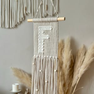 Macrame Letter Wall Hanging, Personalized Nursery Decor, Handmade - Etsy