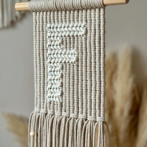 Macrame Letters, Alphabet Wall Hanging, Kids Wall Decoration, Handmade ...
