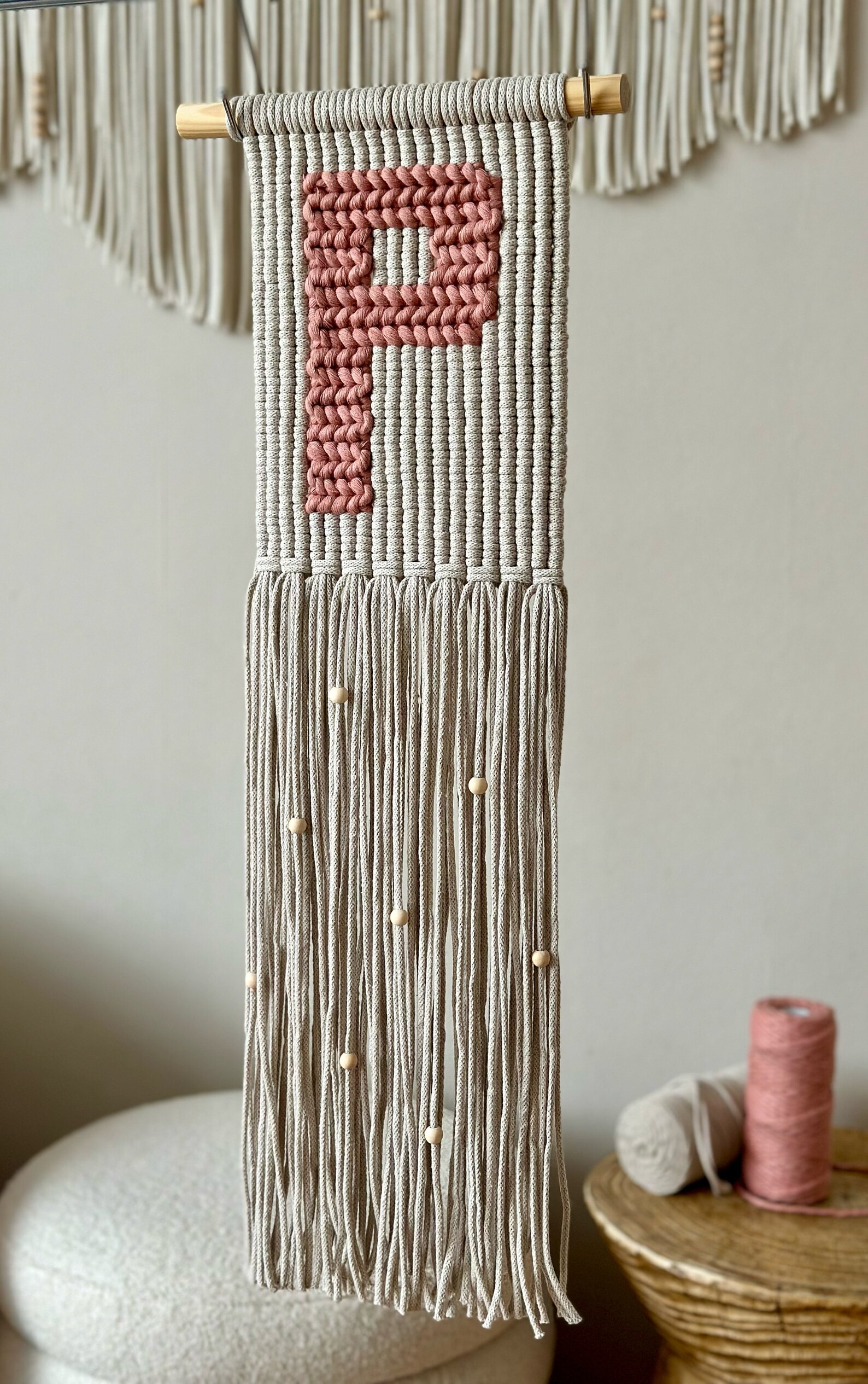 Macrame Letters, Alphabet Wall Hanging, Kids Wall Decoration, Handmade ...